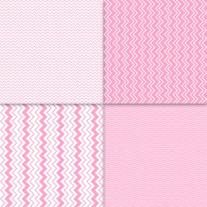 Carnation Pink Chevron Digital Paper Pack - Instant Download - Chevron ...