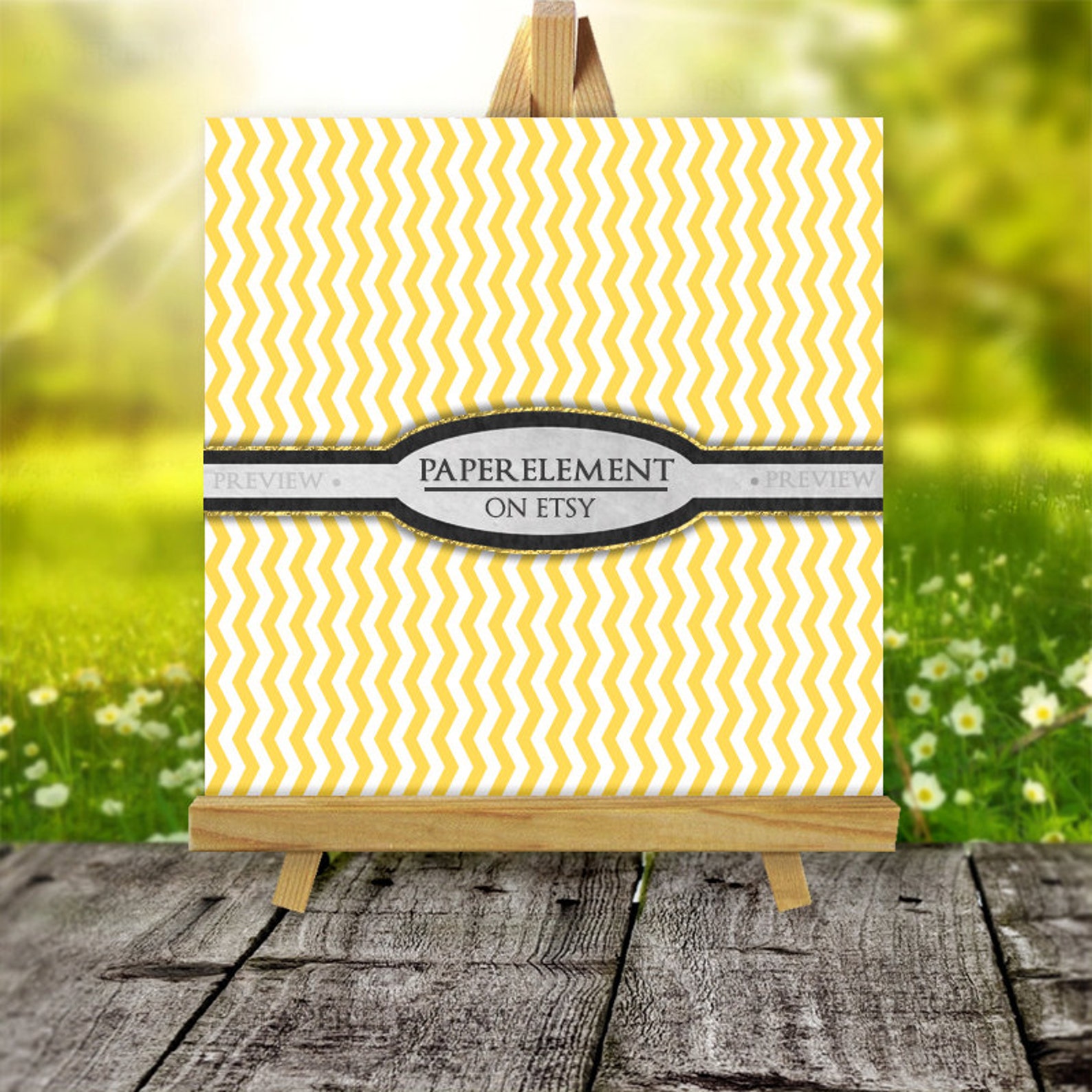 Mustard Yellow Chevron Digital Paper Pack Instant Download | Etsy