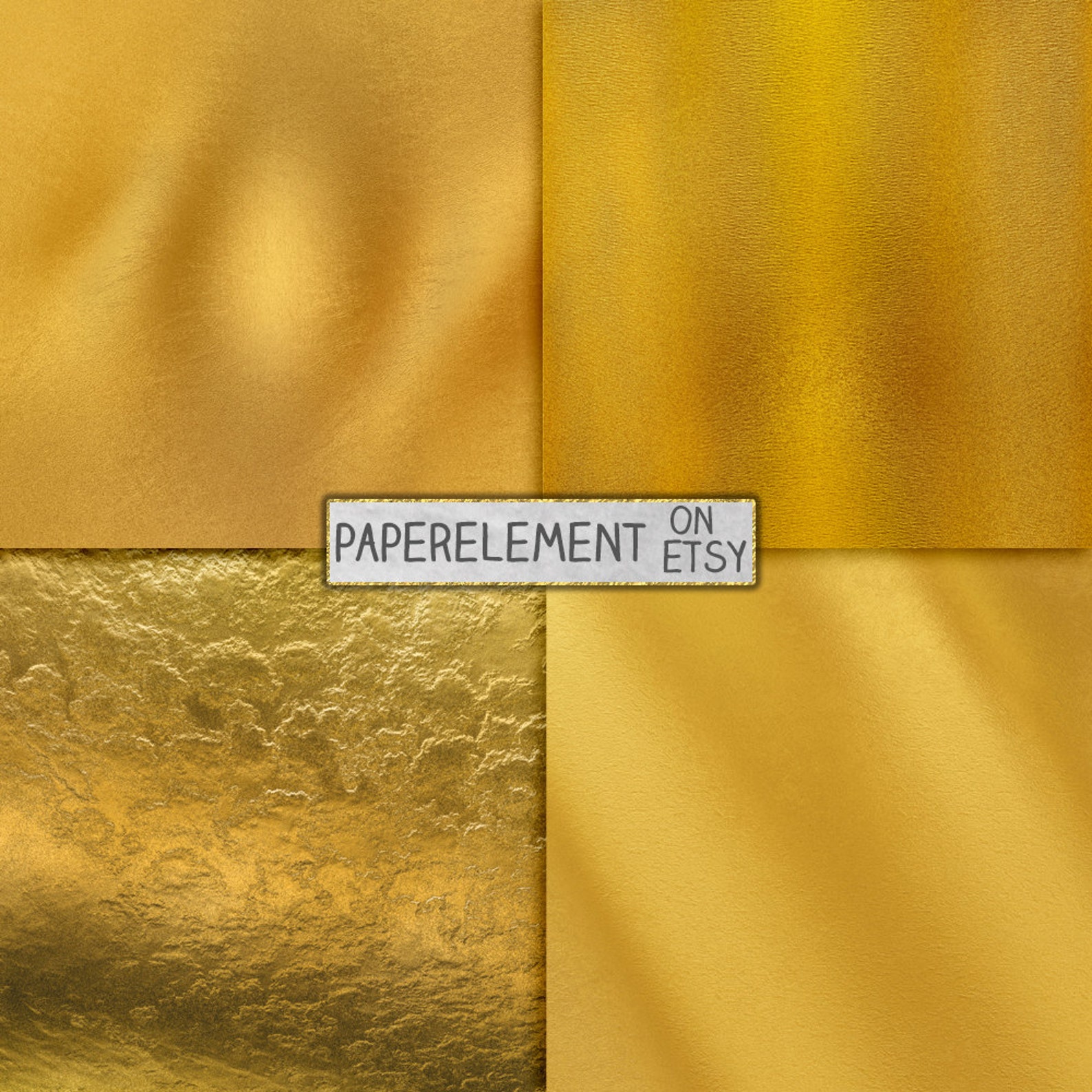 Gold Foil Digital Paper Metallic Gold Digital Paper Gold | Etsy