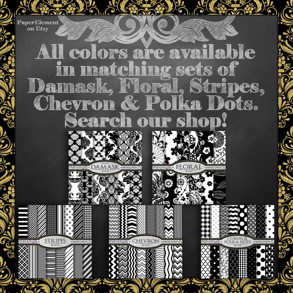 Navy Blue Digital Paper Pack - Chevron Digital Scrapbook Paper for ...
