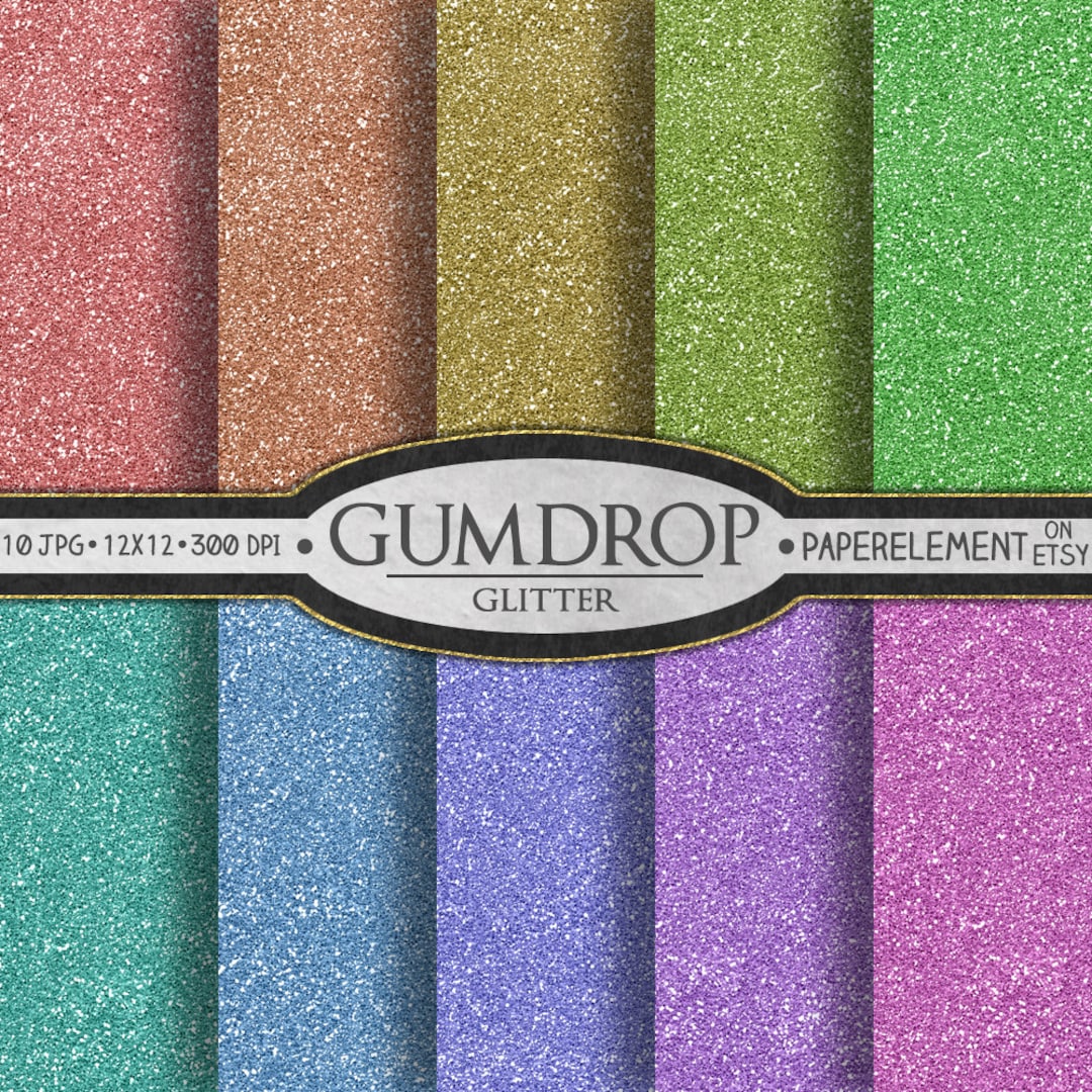Glitter Digital Paper Pack: Gumdrop Candy Digital Paper - Printable ...