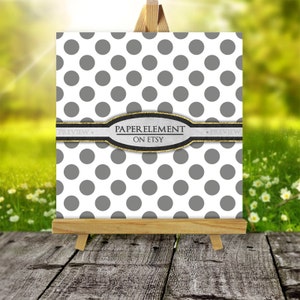 Digital Gray Paper: Gray Scrapbook Paper, Gray Polka Dots Digital ...