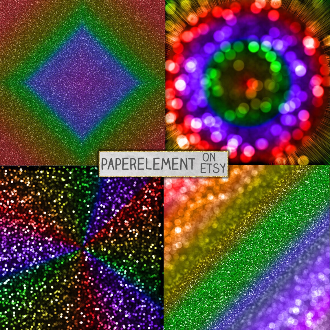 Digital Rainbow Digital Paper: Rainbow Scrapbook Paper | Etsy