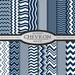 Navy Blue Chevron Digital Paper Pack Instant Download Digital Scrapbook ...