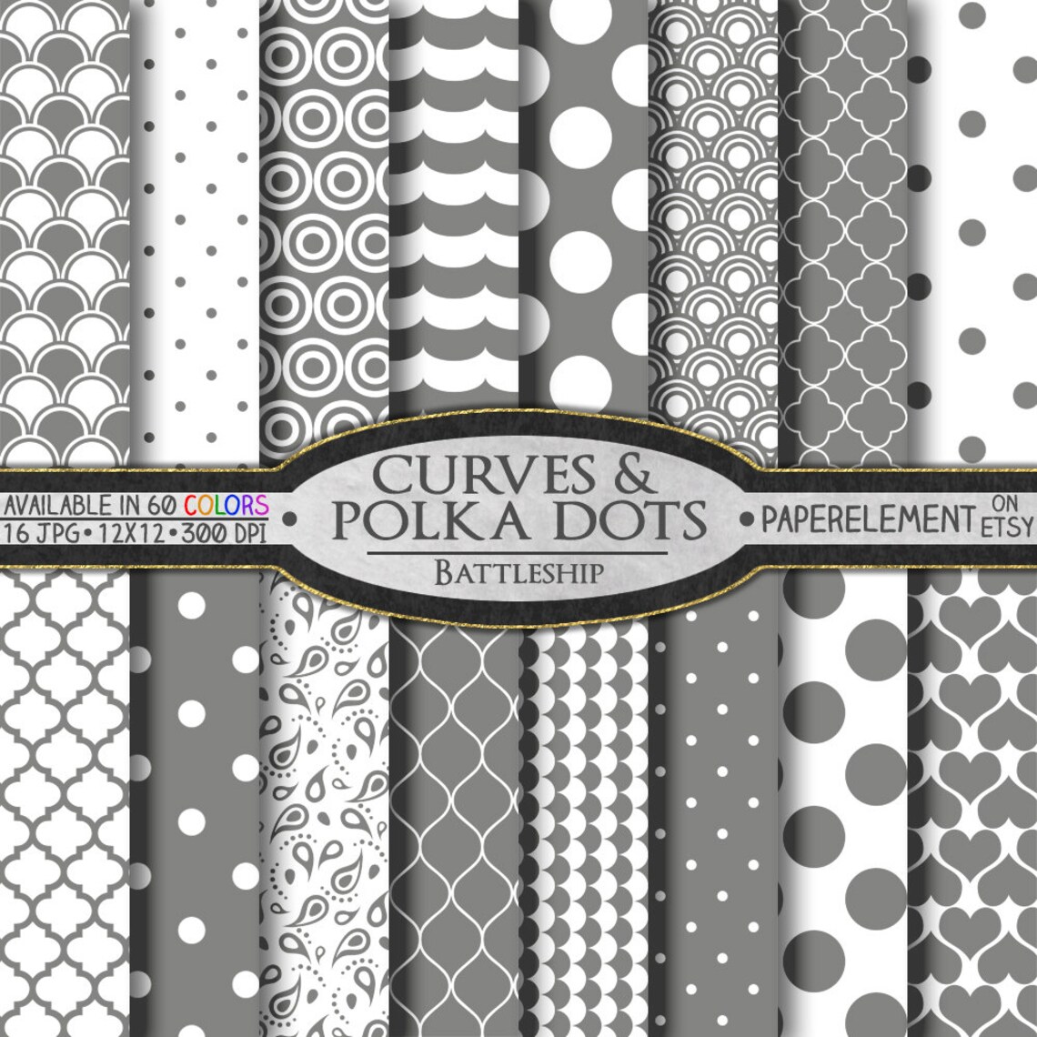 Digital Gray Paper: Gray Scrapbook Paper Gray Polka Dots | Etsy