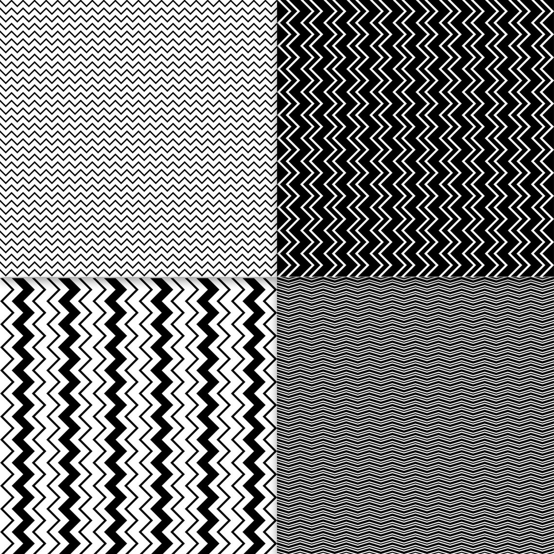 Black Chevron Digital Paper: Chevron Background, Chevron Scrapbook ...