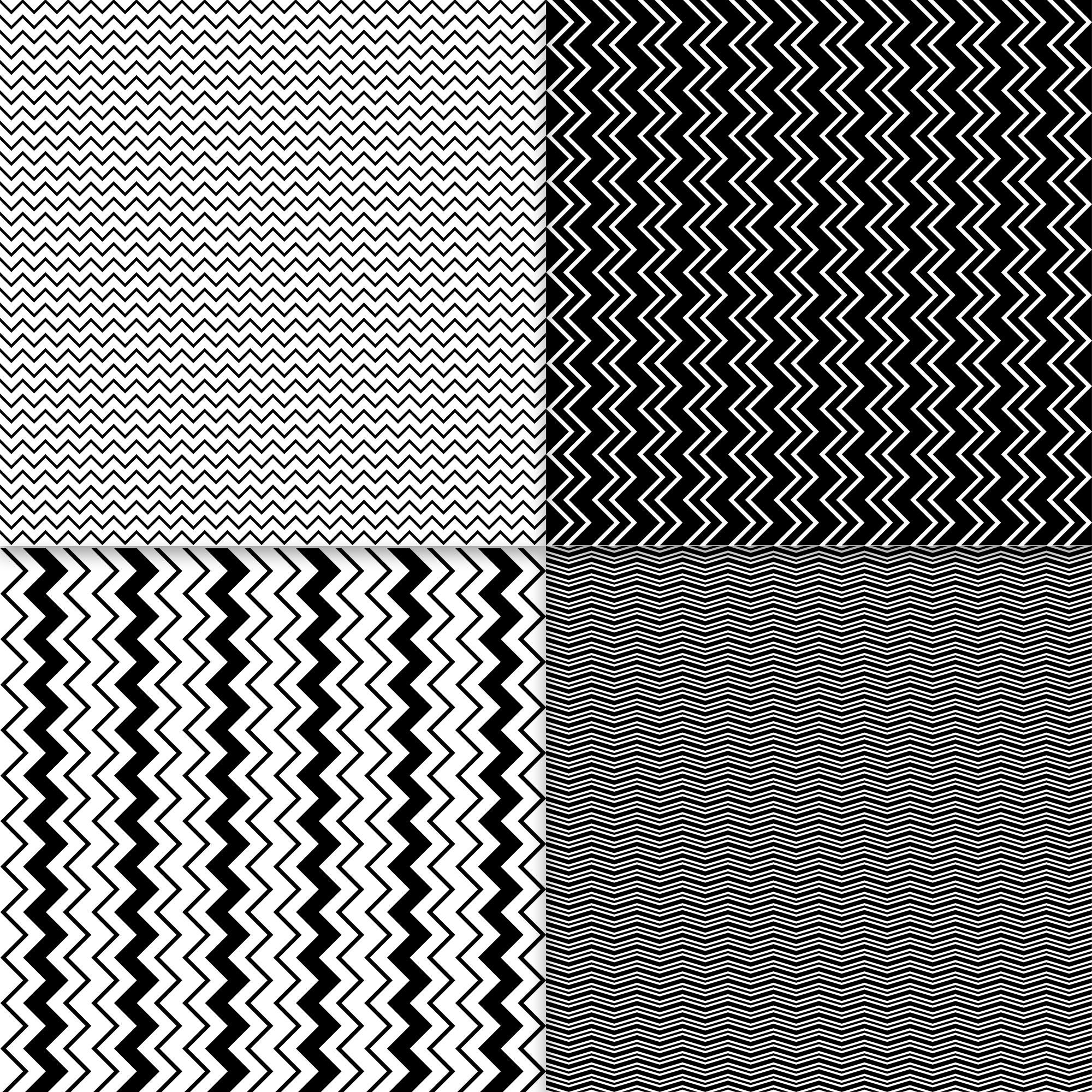 Black Chevron Digital Paper: Chevron Background, Chevron Scrapbook ...