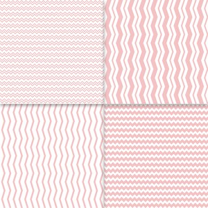Baby Pink Chevron Digital Paper Pack - Instant Download - Petal, Blush ...