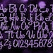 Purple Glitter Alphabet Clipart: Digital Glitter Alphabet Clip Art ...