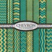 Printable Teal and Gold Chevron Digital Paper: Teal and Gold - Etsy