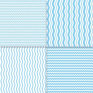 Baby Blue Chevron Digital Paper Pack - Instant Download - Digital ...