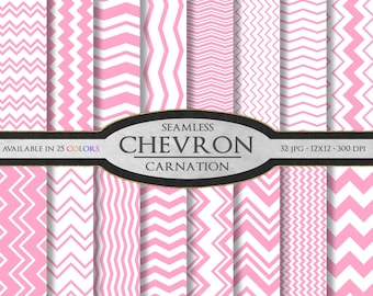 Pink Chevron Digital chevron Digital Paper Pack - Etsy