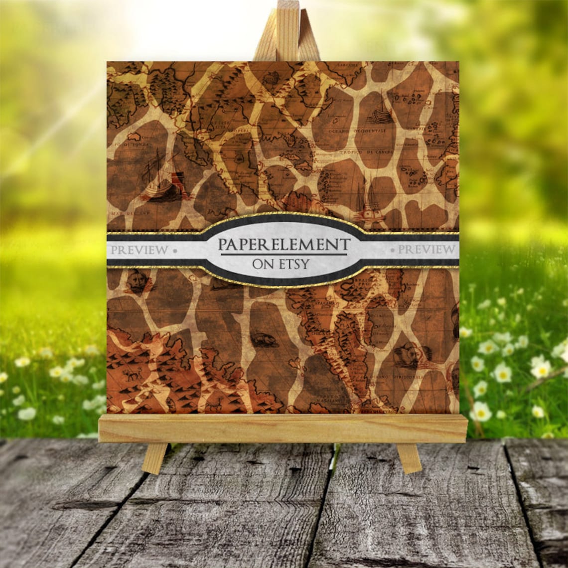 Antique Map Printable Paper: Old World Maps Scrapbook Paper Animal ...