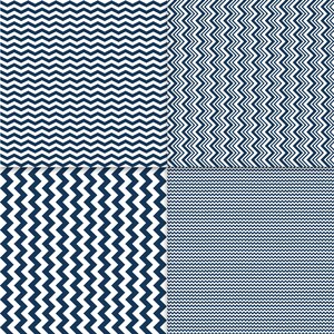 Navy Blue Chevron Digital Paper Pack - Instant Download - Digital ...