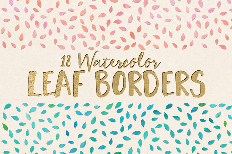 Leaf Border Clipart: Leaf Borders Clip Art Watercolor - Etsy