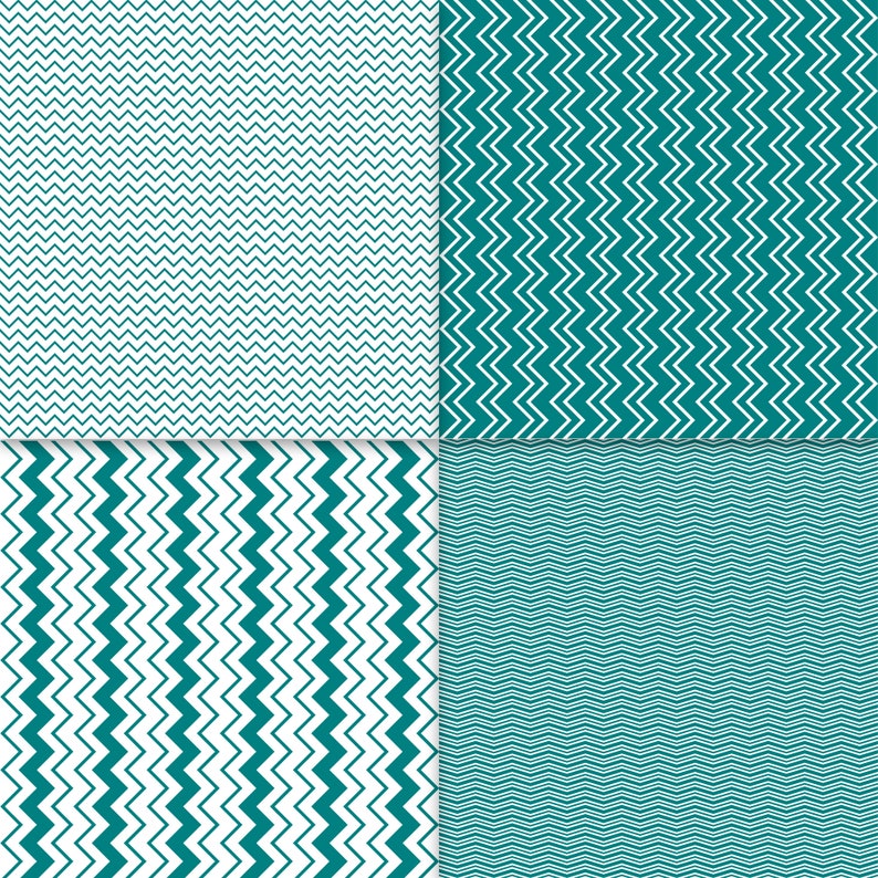 Teal Chevron Backdrop Download: Teal Green Chevron Digital Paper With ...