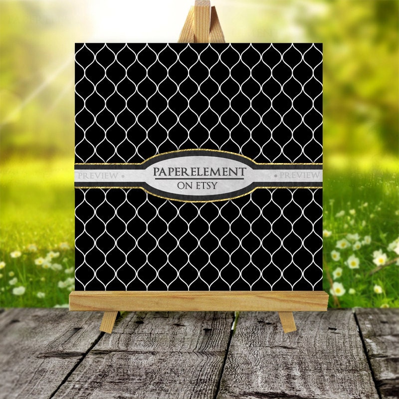 Black Polka Dot Digital Paper: White and Black Digital Paper, Black and ...