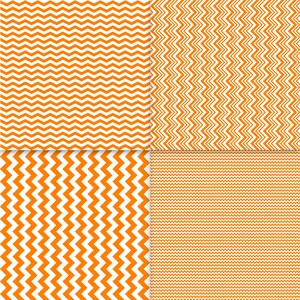 Seamless Orange Background Chevron 12x12 Digital Paper - Fiery Orange ...