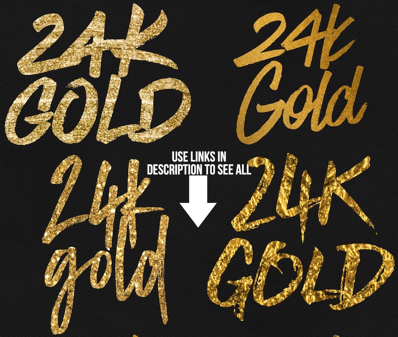 Gold Foil Layer Styles for Fonts and Lettering: Adobe Photoshop Instant ...
