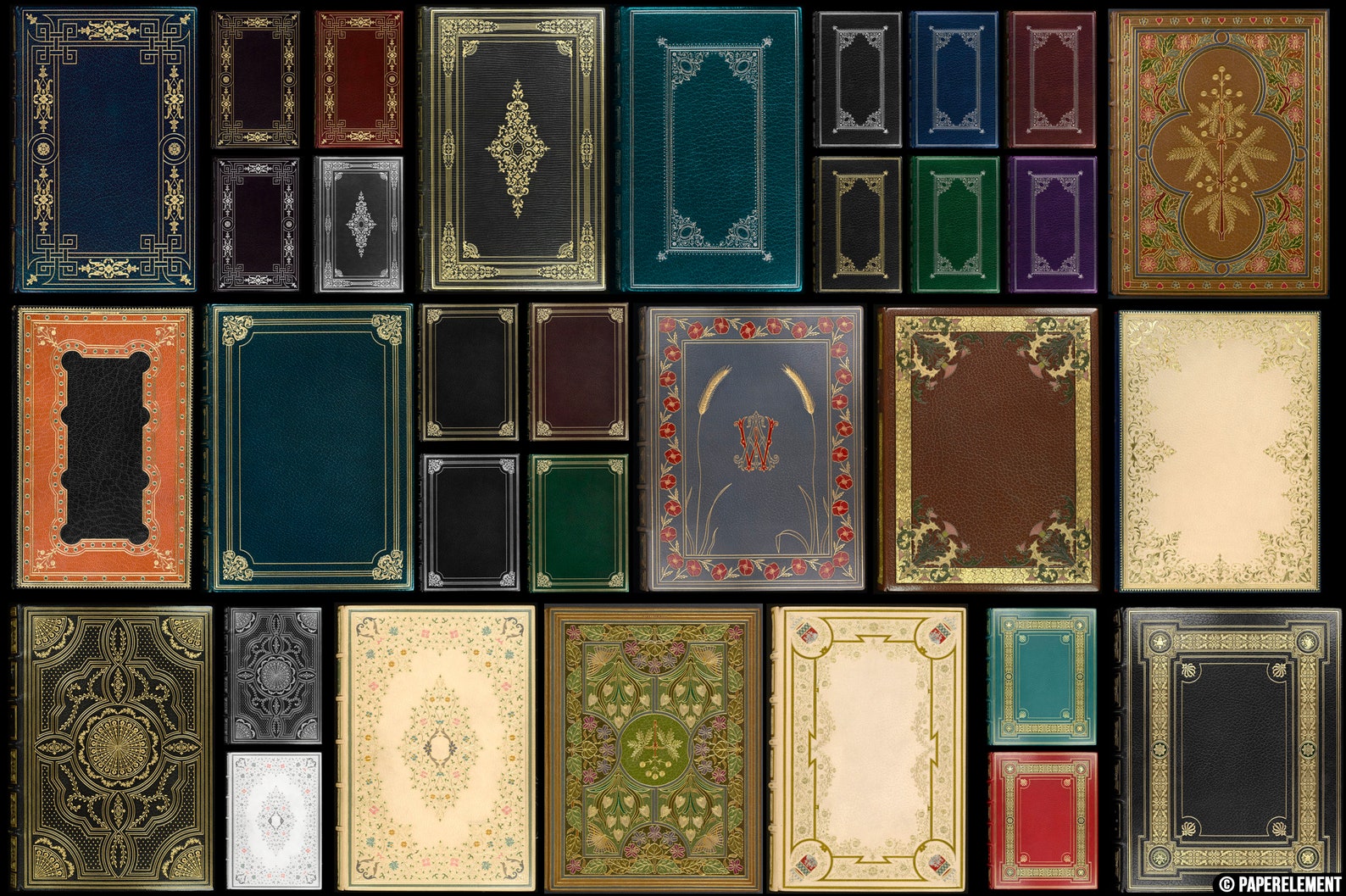 101 Book Covers: Book Cover Digital Paper - Decorative Old Book ...