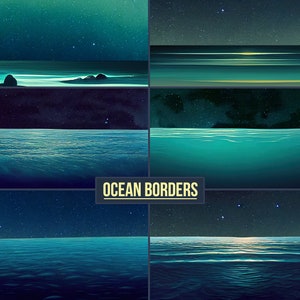 Ocean Border Clipart: 30 Transparent PNG Overlays of Water and Wave ...