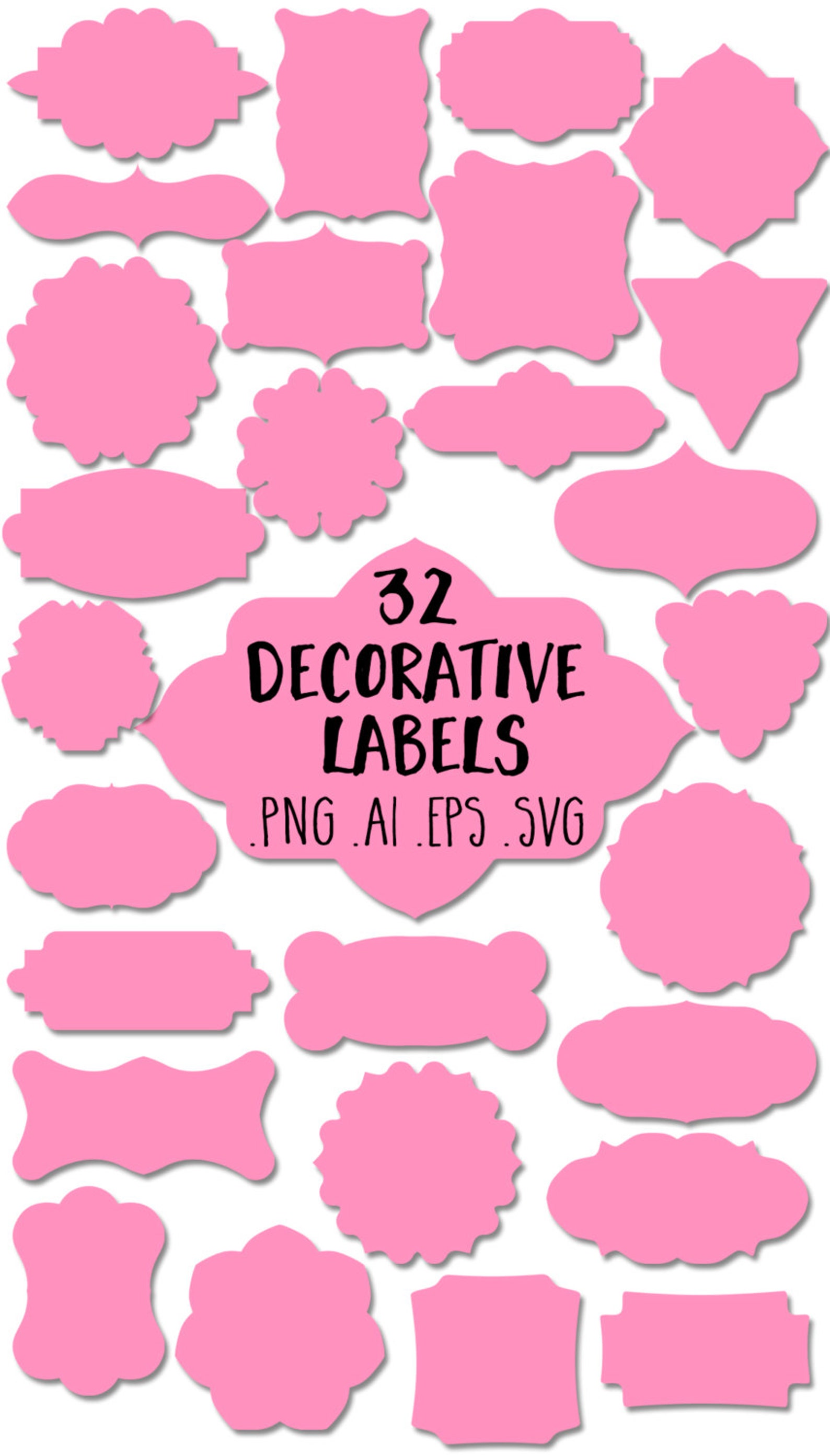 Vector Label Clipart: Labels Clip Art, Decorative Label Clipart, Badge ...