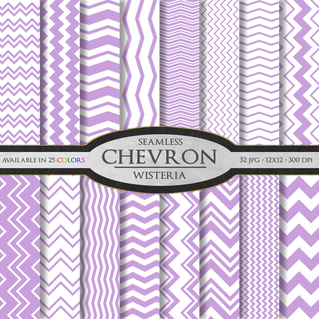Purple Chevron Digital Paper Pack - Instant Download - Wisteria Digital ...