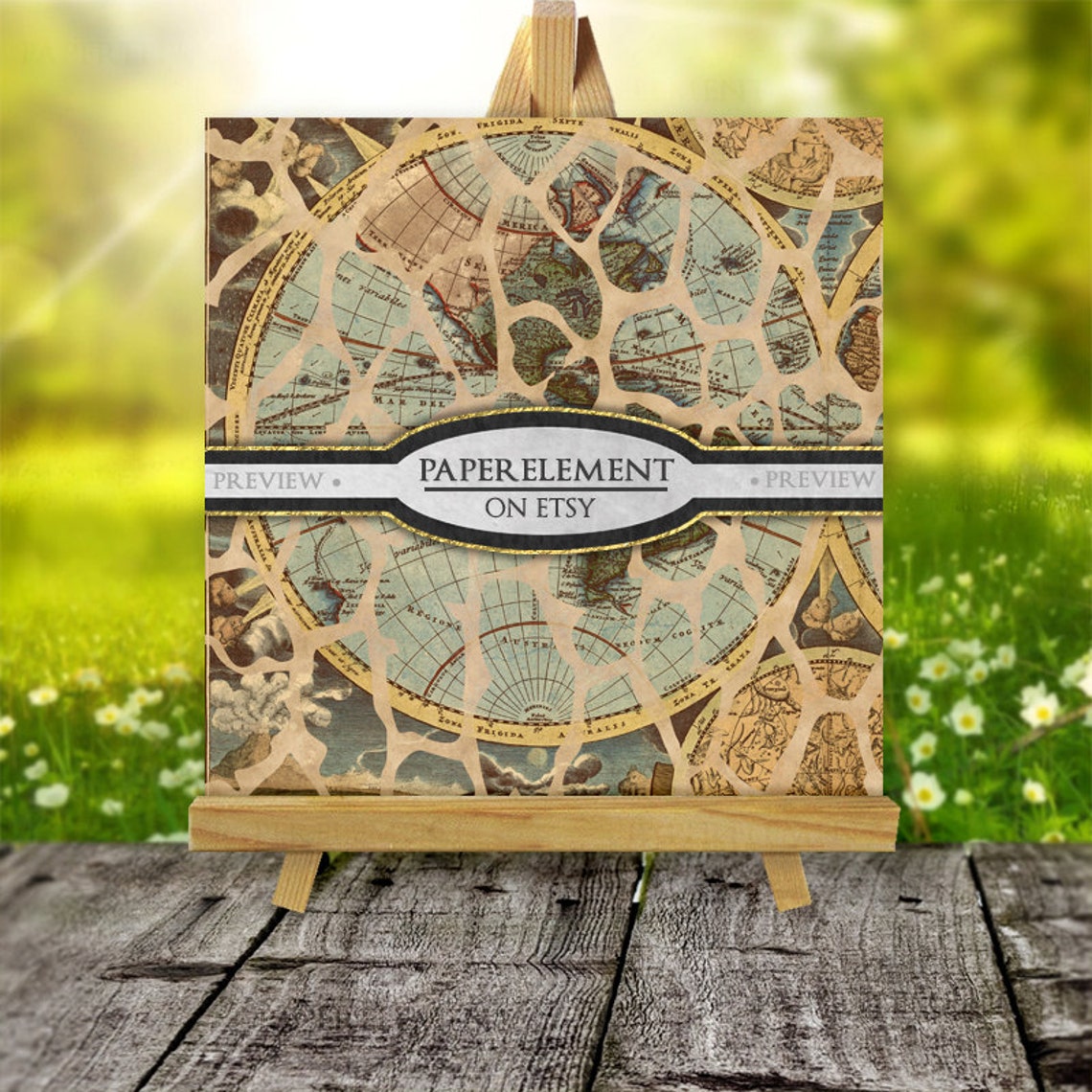 Antique Map Printable Paper: Old World Maps Scrapbook Paper - Etsy