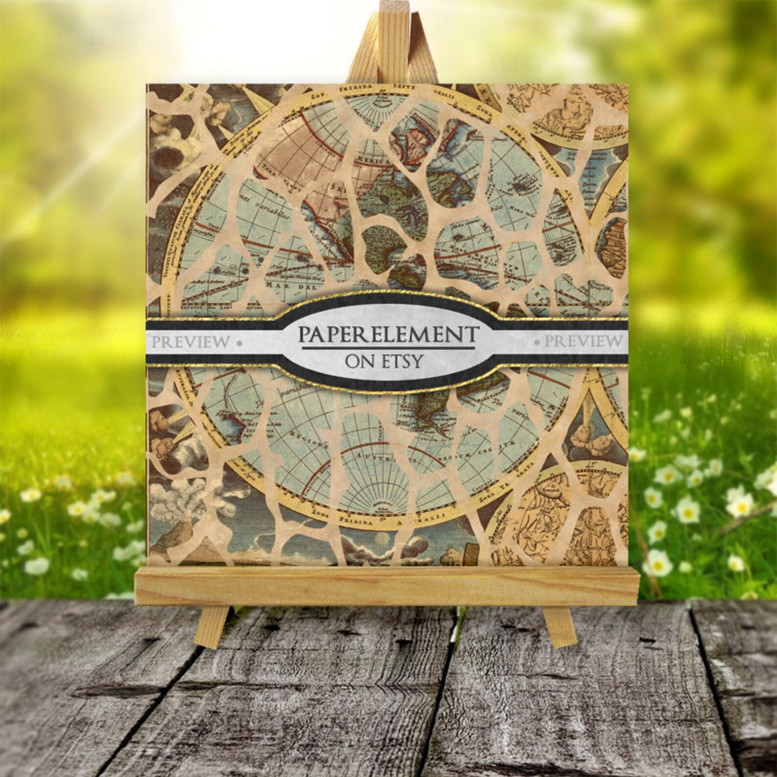 Antique Map Printable Paper: Old World Maps Scrapbook Paper - Etsy