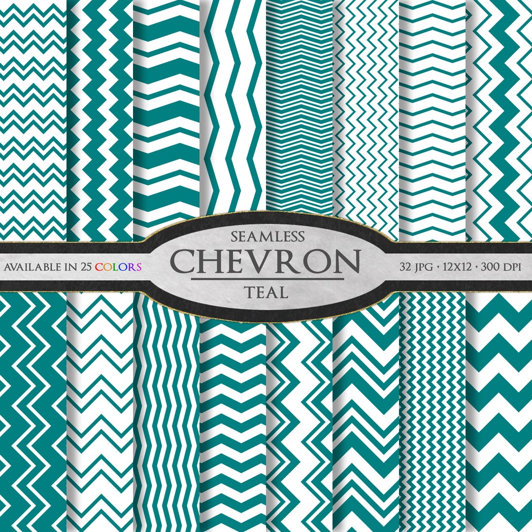 Teal Chevron Backdrop Download: Teal Green Chevron Digital Paper With ...