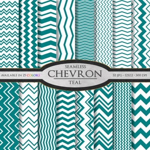 Teal Chevron Backdrop Download: Teal Green Chevron Digital Paper With ...