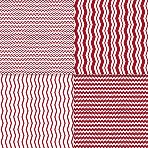 Ruby Red Chevron Digital Paper Pack - Deep Red Chevron Seamless ...