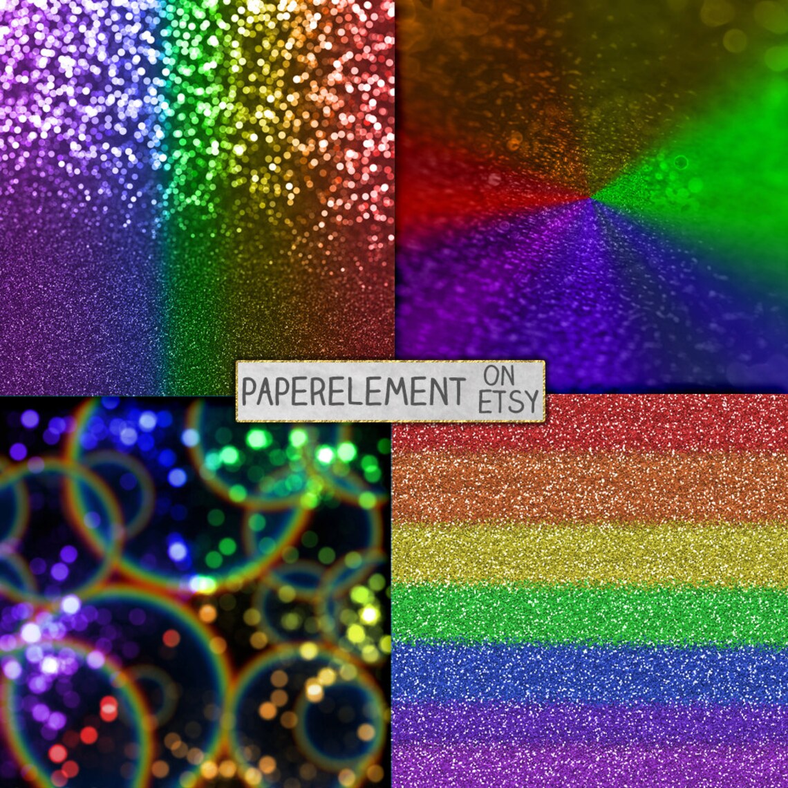 Digital Rainbow Digital Paper: Rainbow Scrapbook Paper | Etsy