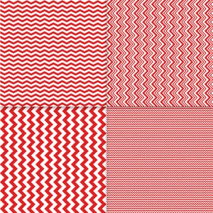 Lipstick Red Chevron Digital Paper Pack - Instant Download - Digital ...