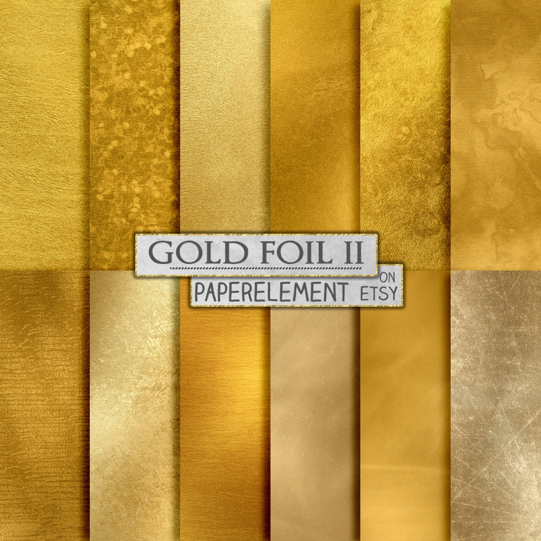 Golden Backgrounds: Gold Foil Backdrops, Gold Digital Paper, Gold ...