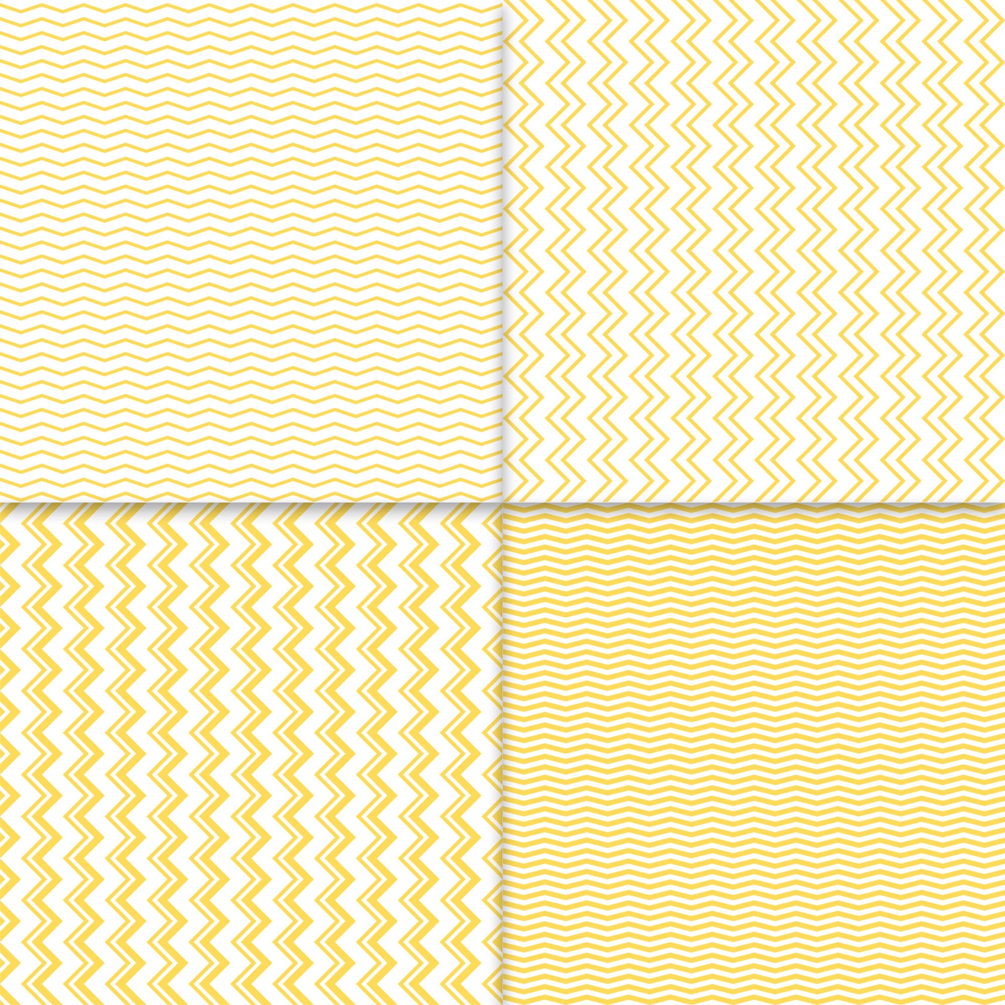 Mustard Yellow Chevron Digital Paper Pack - Instant Download - Chevron ...