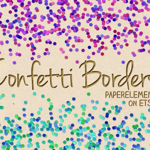 Confetti Clipart: Confetti Clip Art, Confetti Borders, Confetti Overlay ...