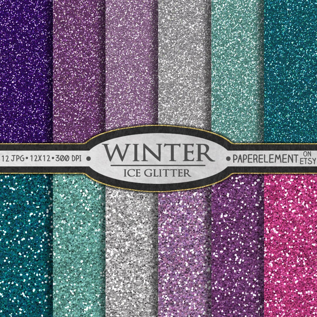 Glitter Digital Paper: Blue Glitter Paper, Pink and Purple Glitter ...