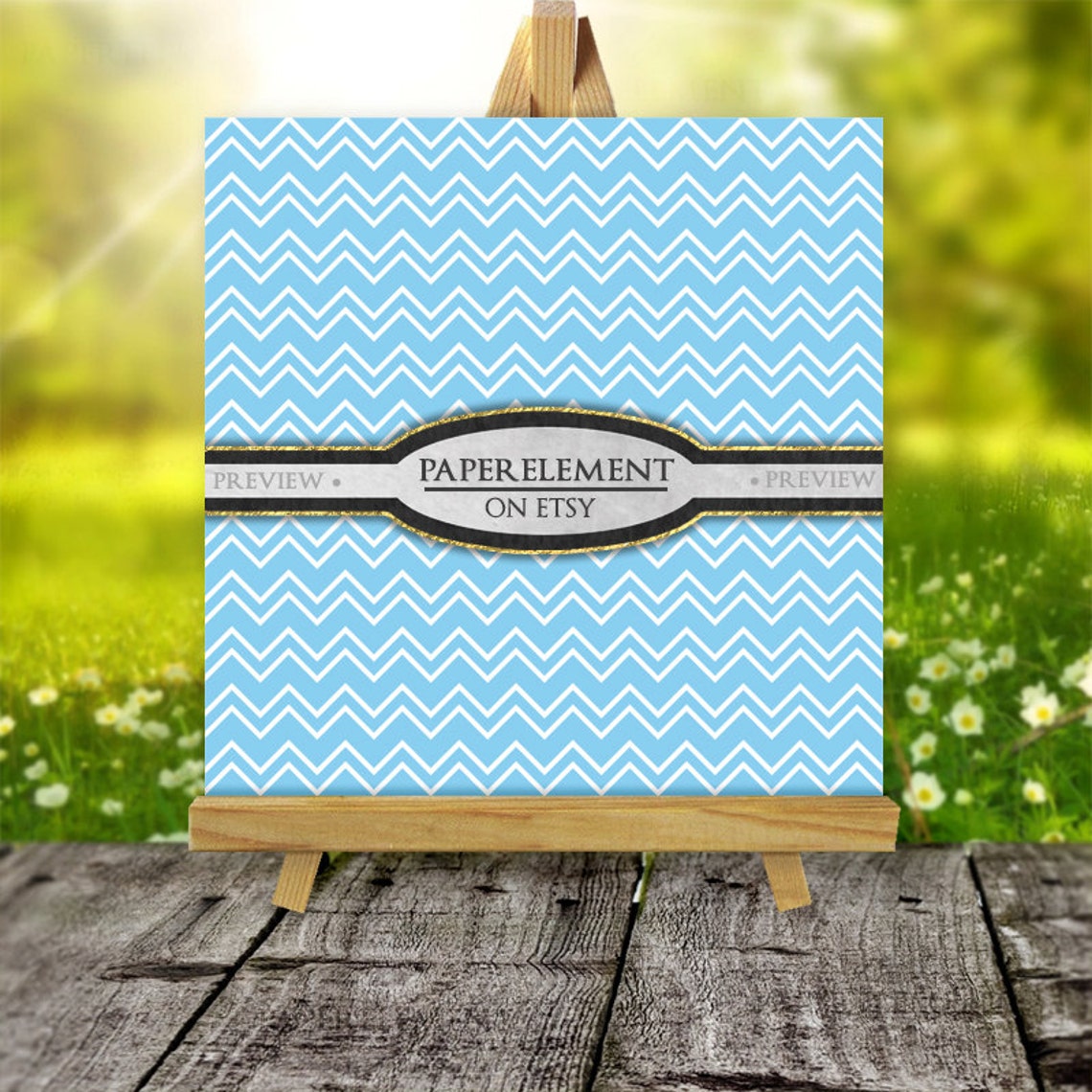 Baby Blue Chevron Digital Paper Pack Instant Download | Etsy
