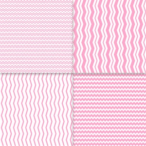 Carnation Pink Chevron Digital Paper Pack - Instant Download - Chevron ...