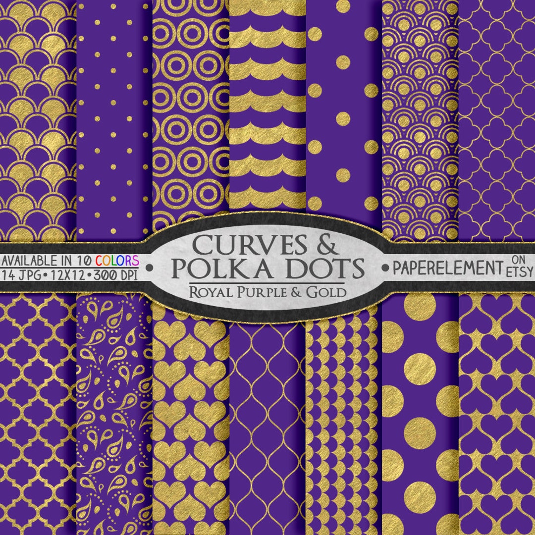 Digital Gold and Purple Patterns - Digital Purple and Gold Backgrounds ...