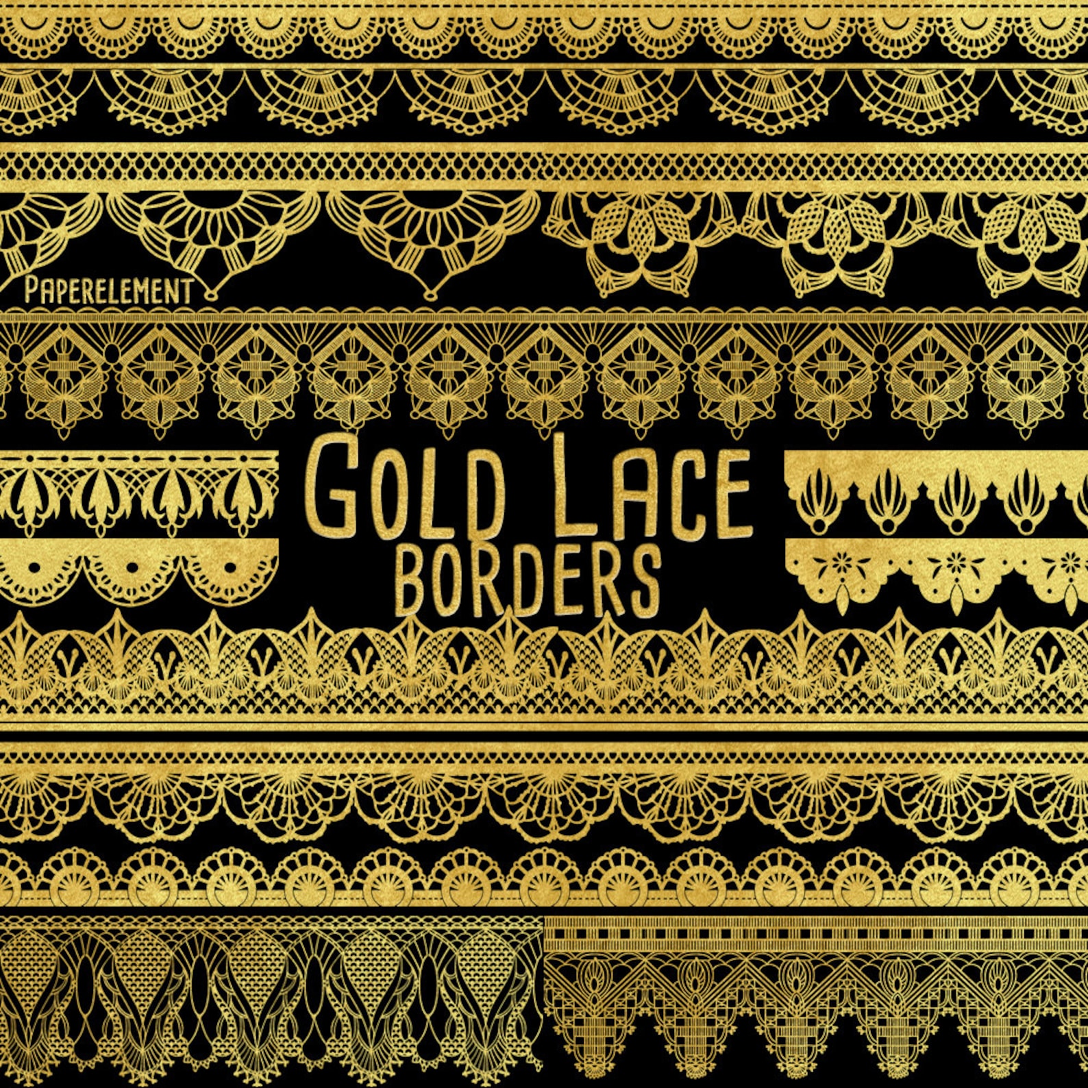 Gold Lace Borders: Gold Border Clipart Gold Lace Trim, Golden Border ...