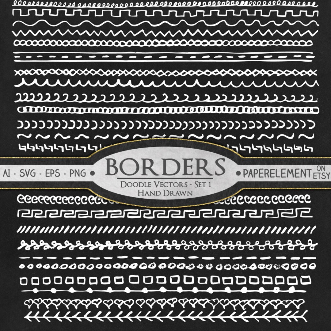 Hand Drawn Clip Art Doodle Borders: Hand Drawn Clipart, Doodle Clipart ...