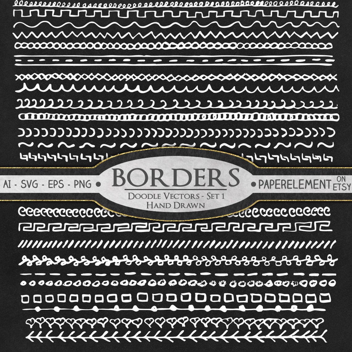 Hand Drawn Clip Art Doodle Borders: Hand Drawn Clipart, Doodle Clipart ...