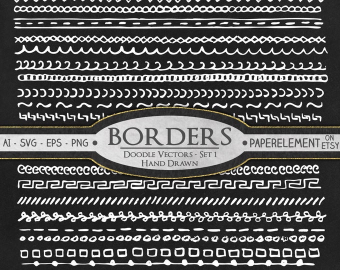 Doodle Borders Clipart: borders CLIP Art Hand Drawn Clipart Doodle ...