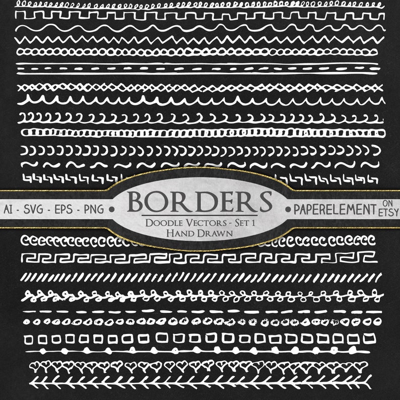 Hand Drawn Clip Art Doodle Borders: Hand Drawn Clipart, Doodle Clipart ...