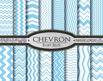 Navy Blue Chevron Digital Paper Pack Instant Download | Etsy
