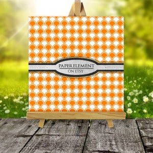Orange Polka Dot Digital Paper - Printable Orange Geometric Backdrops ...