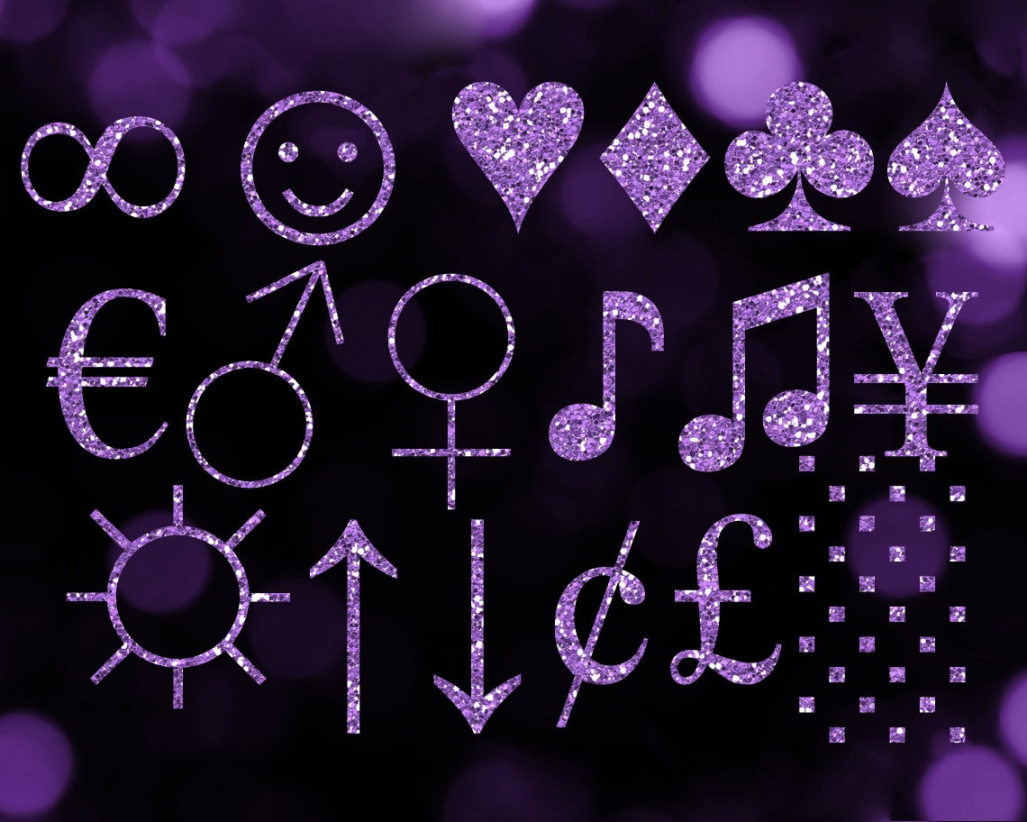 Purple Glitter Alphabet Clipart: Digital Glitter Alphabet Clip | Etsy