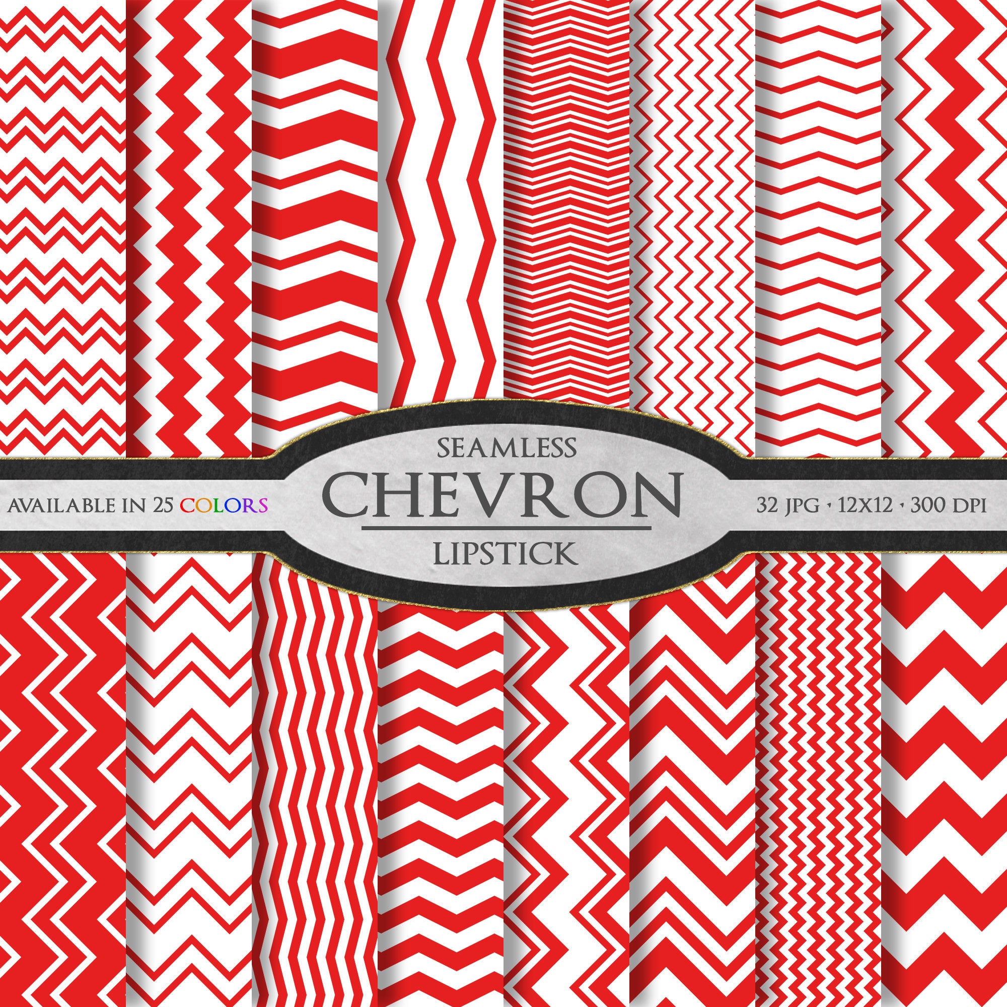 Red And White Chevron Background
